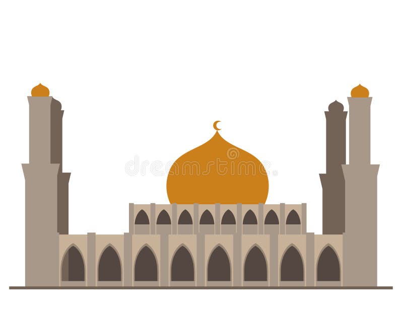 Moschea illustrazione vettoriale. Illustrazione di preghiera - 9420542