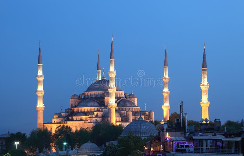 Moschea Blu a Costantinopoli, Turchia Fotografia Stock - Immagine di ...