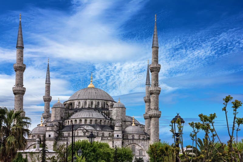 Moschea Blu A Costantinopoli, Turchia Fotografia Stock - Immagine di ...