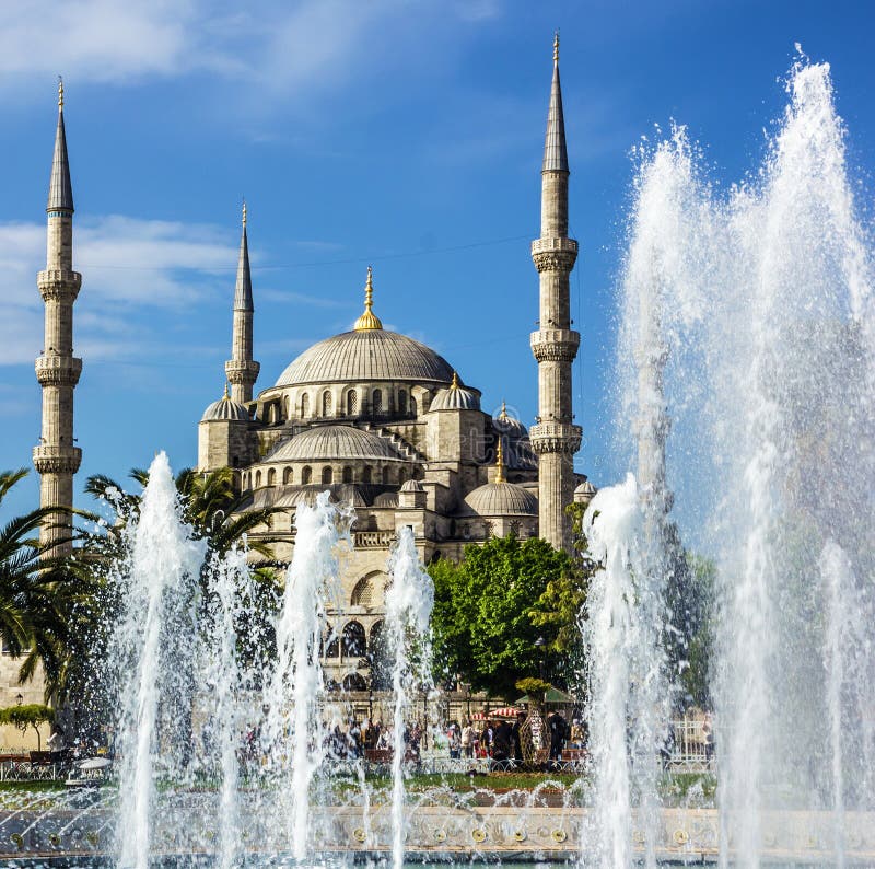 Moschea Blu Sultanahmet, Costantinopoli, Turchia Fotografia Stock ...