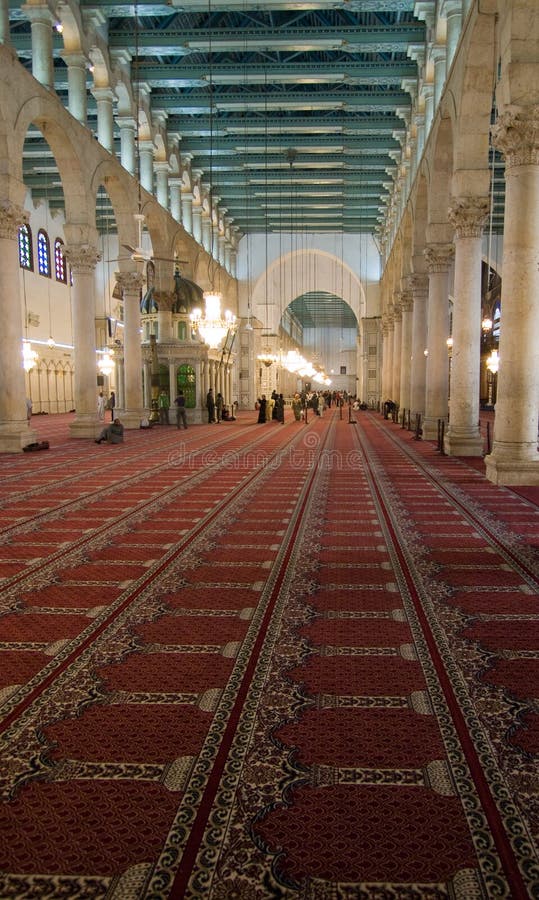 Syrien - Damaskus, Umayyad Moschee Stockfoto - Bild von grenzstein ...