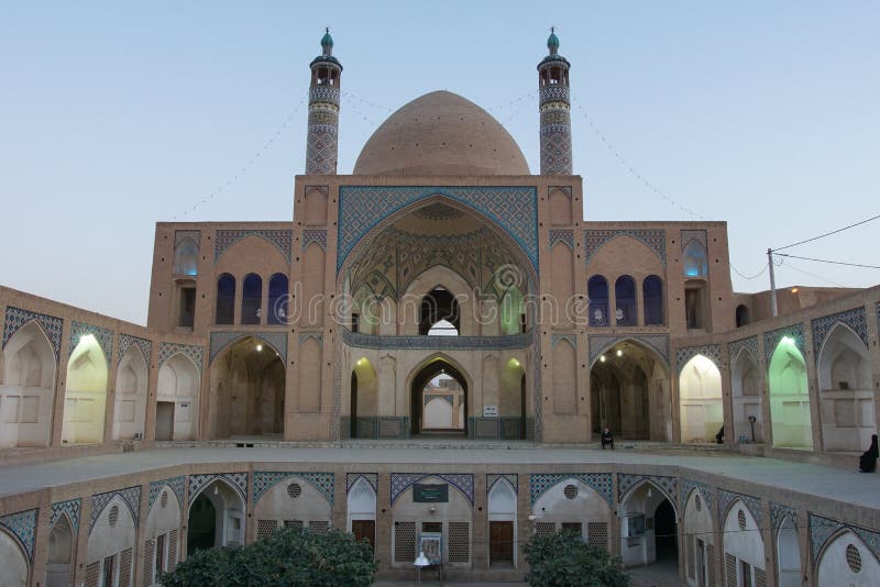 Moschee Aqa Bozorg, Kashan, Der Iran Redaktionelles Stockfotografie ...