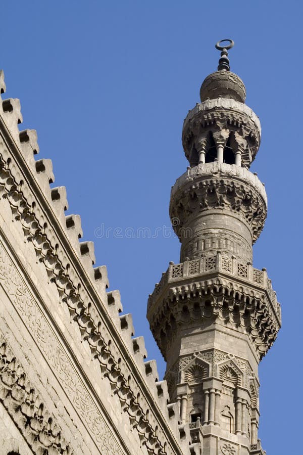 Moschee-Minarett - Islamische Architektur Stockfoto - Bild von spalte ...