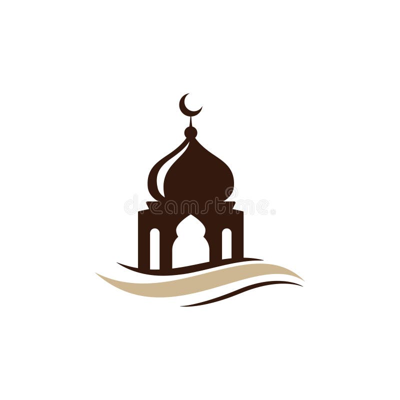 Moschee Symbol Silhouette Logo Vektor Illustration Design Vorlage ...
