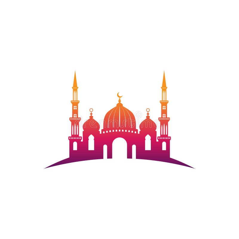 Moschee Symbol Silhouette Logo Vektor Illustration Design Vorlage ...