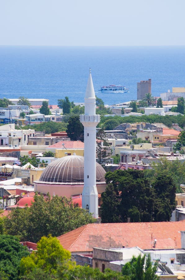 Moschee Von Suleiman, Rhodos, Griechenland Stockbild - Bild von erbe ...