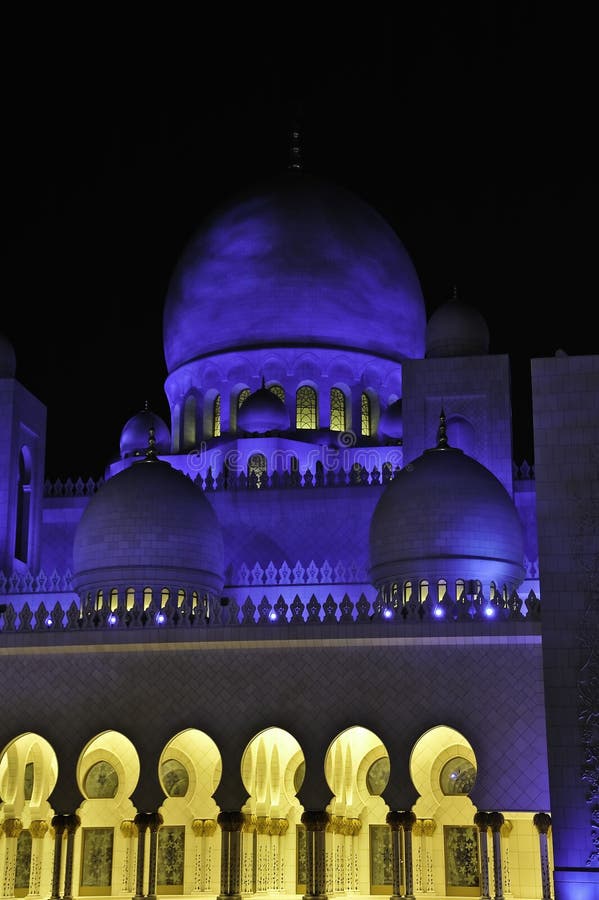 Moscheen UAE Des Scheichs Zayed Stockbild - Bild von moslems ...