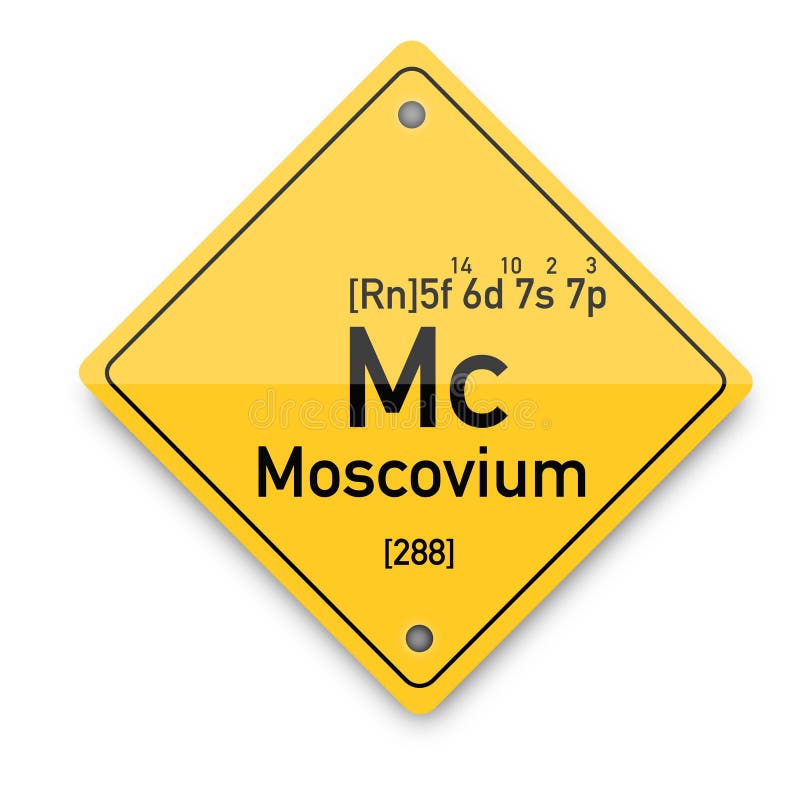 Moscovium Periodic Elements. Business Artwork Vector Graphics Stock ...