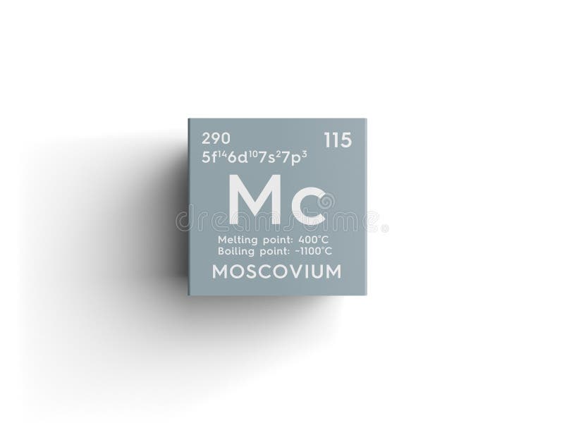 Moscovium Mc, Element Symbol from Periodic Table Series Stock ...