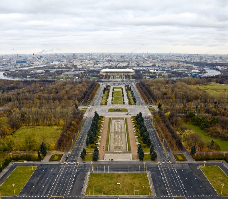 Moscow from above stock photo. Image of clouds, space - 17309164
