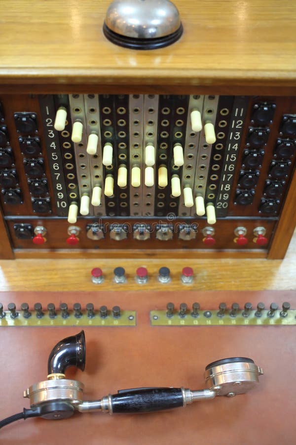 Old Telephone Switchboard with Handset in the Editorial Stock Image ...
