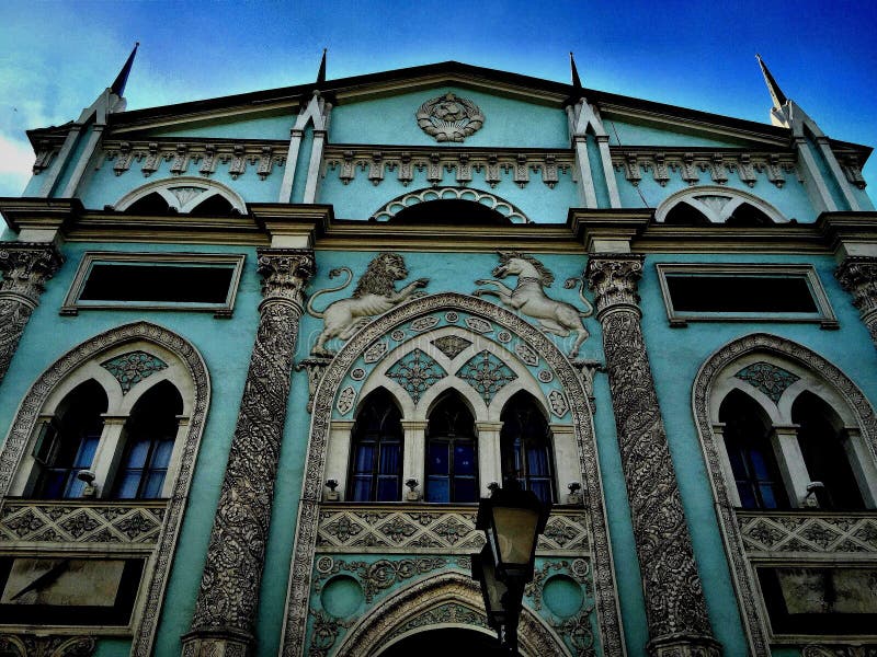 Moscow blue building stock image. Image of moscow, blue - 54886233