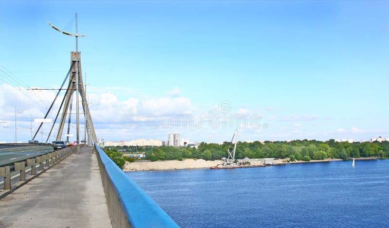 Moscow Bridge in Kiev, Ukraine Stock Photo - Image of kyiv, transport ...