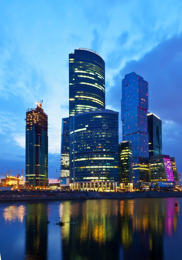 Moscow City Skyline . Moscow International Business Centre at Ni Stock ...