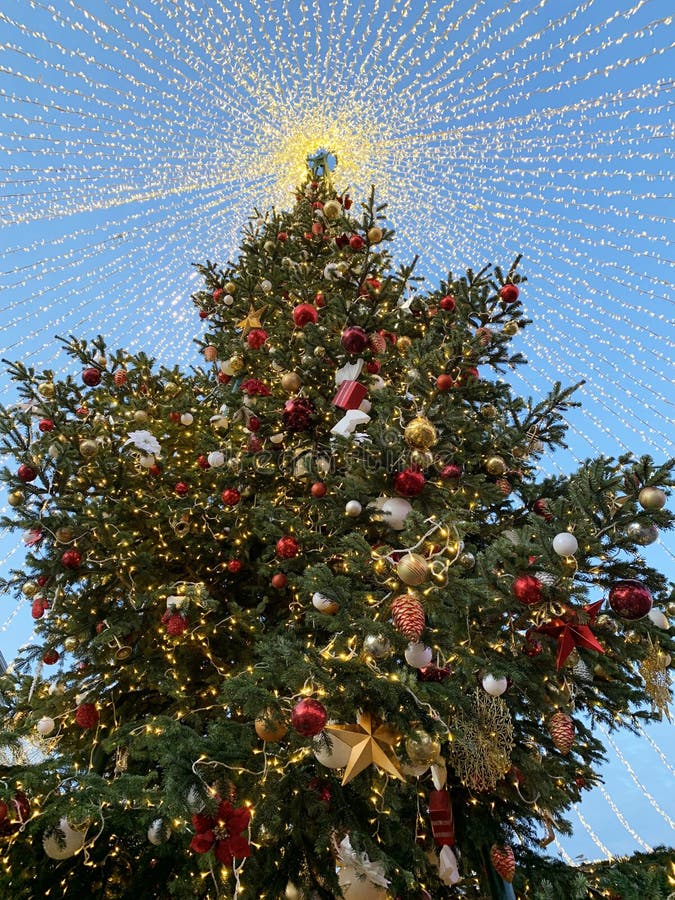 Moscow. Christmas Tree on Theater Square Stock Image - Image of ball ...