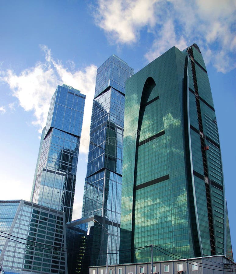 Moscow City Skyline . Moscow International Business Centre At Ni Stock ...