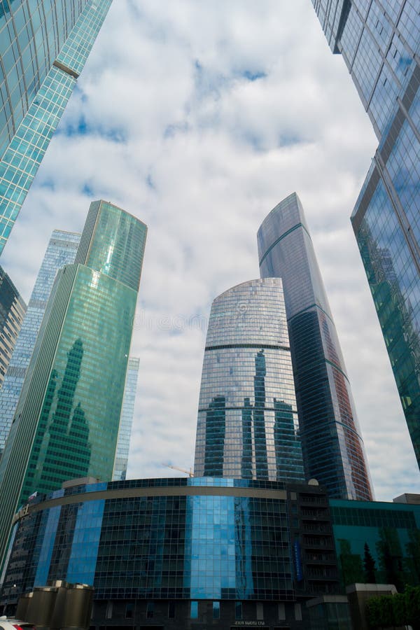Moscow city downtown stock image. Image of architecture - 143967995