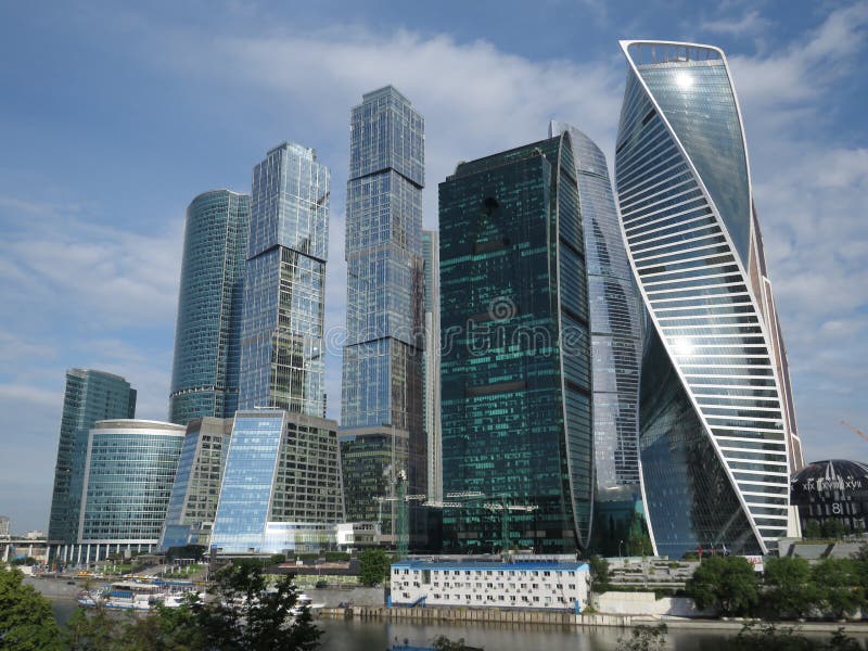 Moscow City from Many Angles, the Whole Building Editorial Stock Photo ...