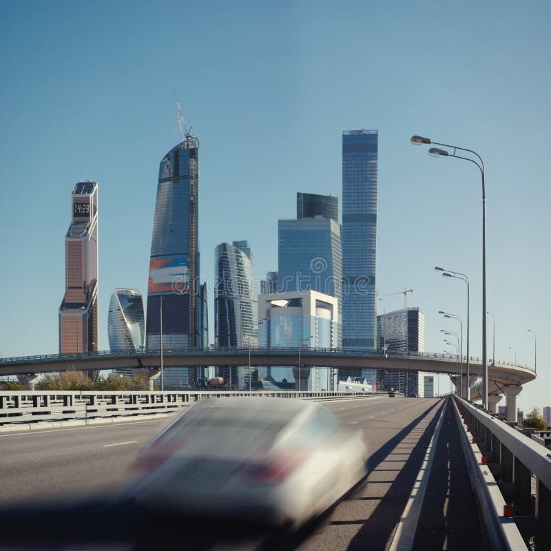Moscow city stock image. Image of moscow, road, city - 62528177
