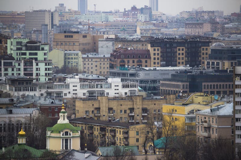 Moscow Cityscape stock photo. Image of rooftops, sunrise - 78928226