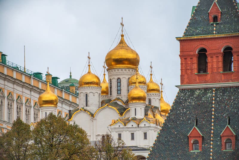 Moscow in cloudy weather stock image. Image of autumn - 164708265