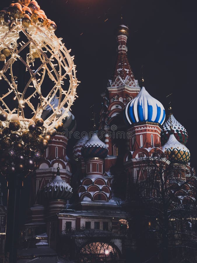 Moscow in the dark stock image. Image of darkness, screenshot - 223323195
