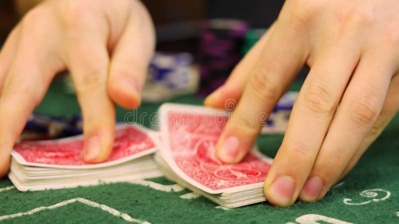 Hands Mix Cards after Deck Split on Poker Table Stock Video - Video of leisure, luck: 325295005