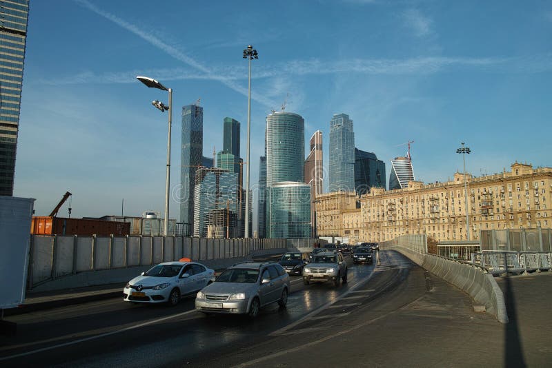 Moscow downtown editorial photography. Image of skyscraper - 46314647