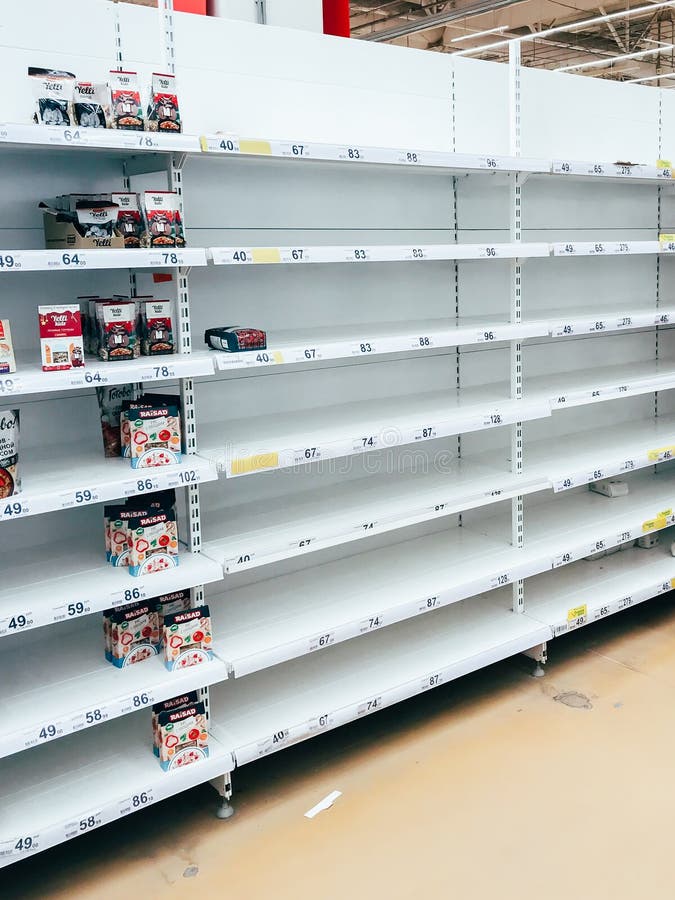 Empty Bottled Water Racks at Denver Walmart during Corona Virus COVID ...