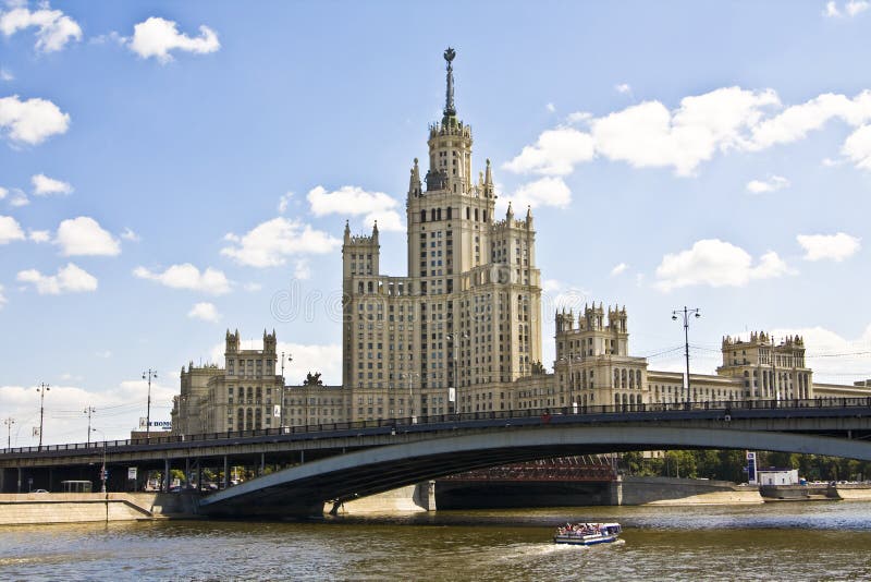 Moscow, high-rise building stock image. Image of historical - 16017271