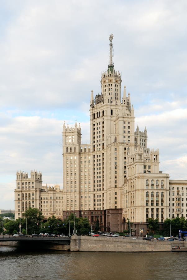 Moscow High Stalin Building Stock Image - Image of built, high: 6723453
