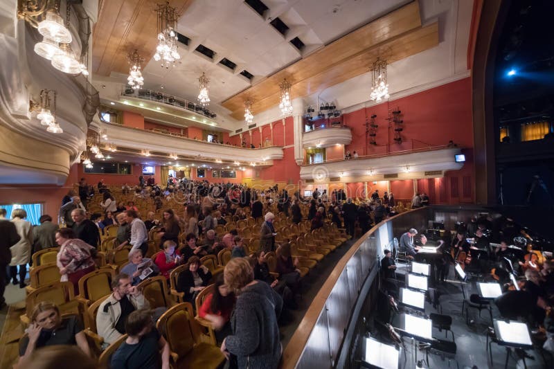 People and Orchestra Pit during Intermission of Editorial Stock Image ...