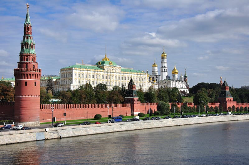 The Moscow Kremlin. stock image. Image of monument, river - 16939569