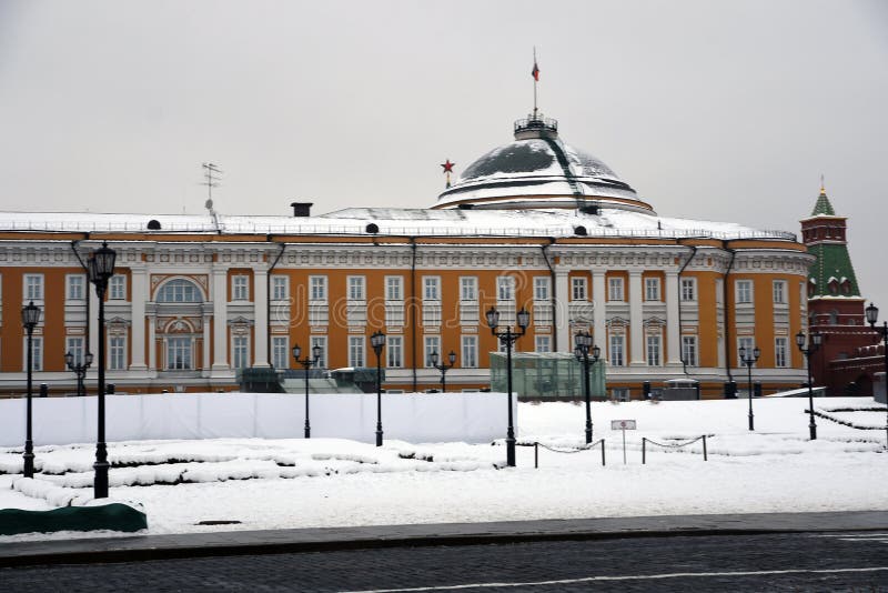 Moscow Kremlin Architecture in Winter. Editorial Photo - Image of ...
