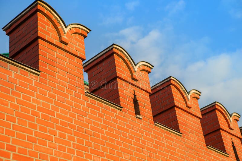 Moscow Kremlin brick wall stock photo. Image of european - 98083612