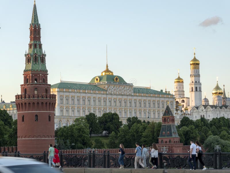 Moscow Kremlin Embankment View of the Great Kremlin Palace Editorial ...