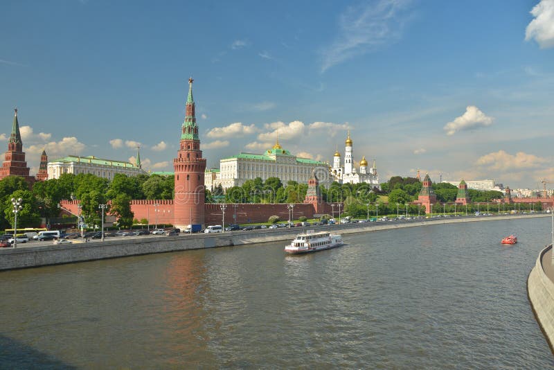 The Moscow Kremlin in the Late Spring. Editorial Stock Photo - Image of ...