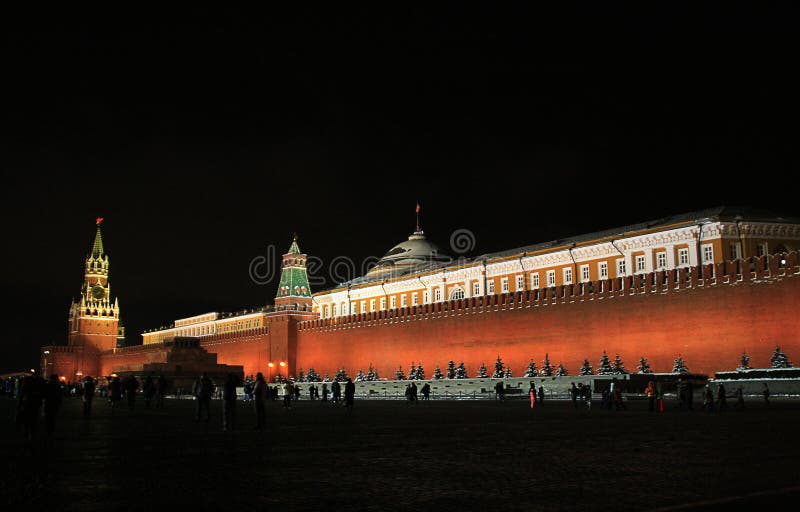 Moscow Kremlin at night stock photo. Image of famous - 12831908