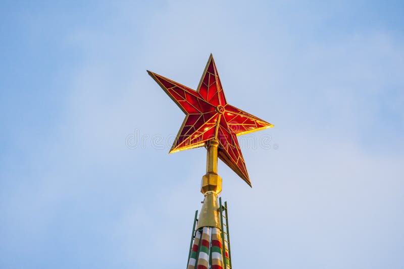 Red Ruby Star. Moscow Kremlin Tower. Stock Photo - Image of kremlin ...