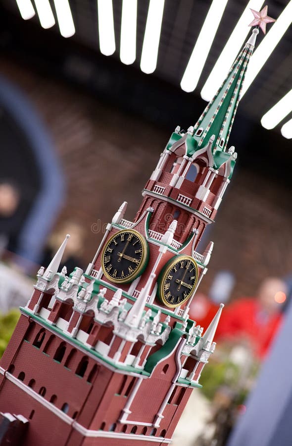 Moscow Kremlin Spasskaya Tower Model Stock Photo - Image of star ...