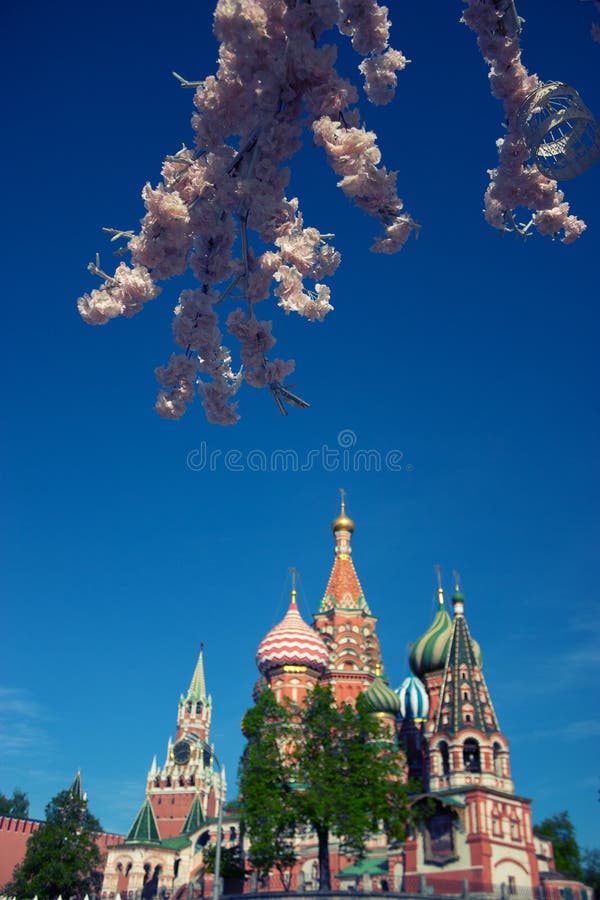 Moscow kremlin in spring stock image. Image of architecture - 156769415