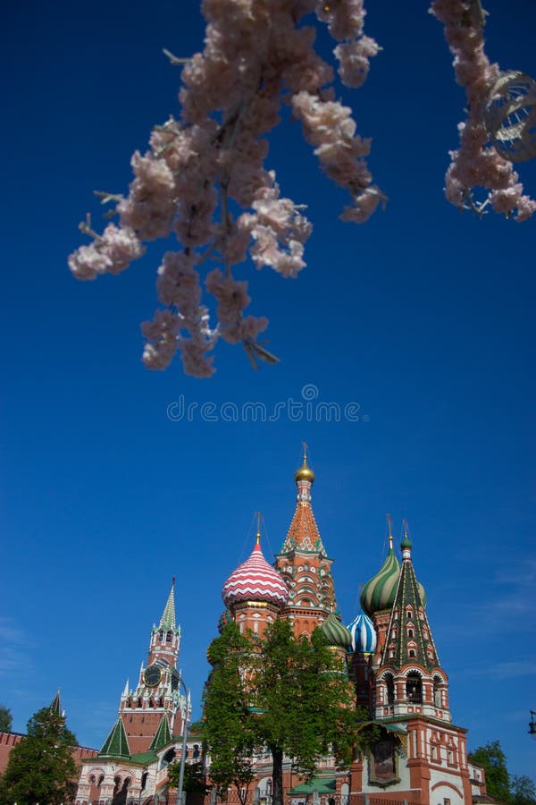Moscow kremlin in spring editorial stock image. Image of ancient ...
