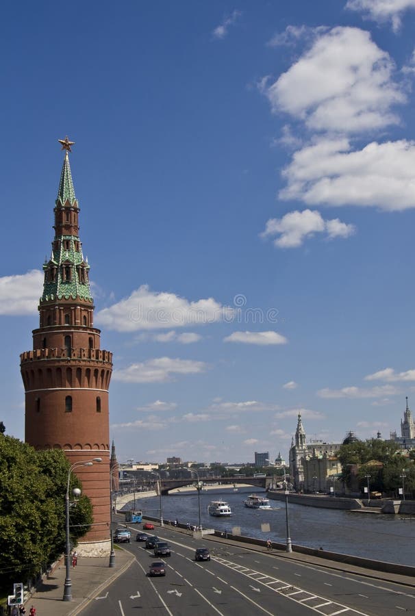 Moscow, Kremlin tower stock image. Image of fortification - 17564851