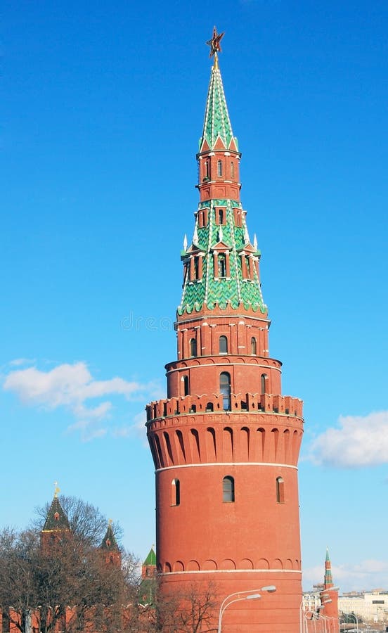 Moscow Kremlin Tower and Wall. Stock Photo - Image of fortress ...