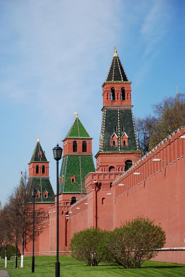 Moscow Kremlin towers. stock image. Image of decoration - 4980751