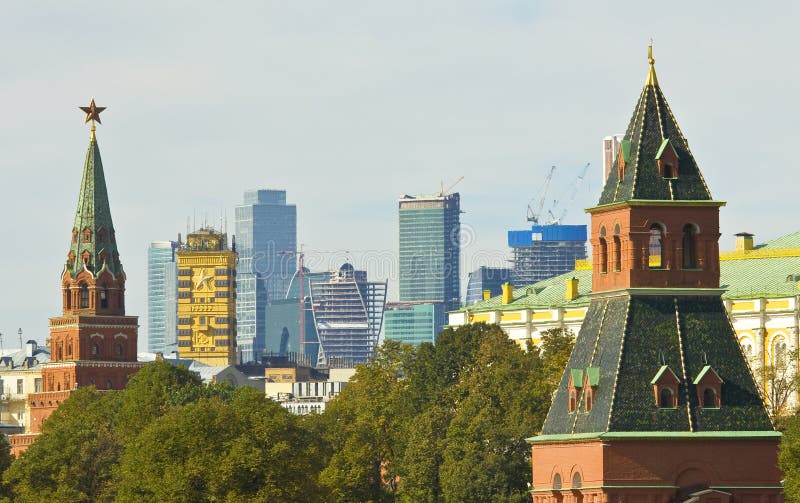 The Facade of the Old Brick Building in Moscow Stock Photo - Image of ...