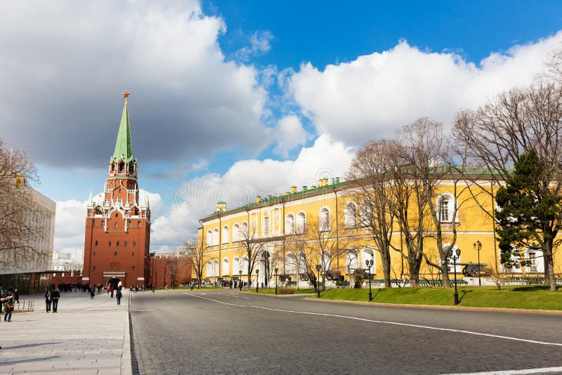 Kremlin and Trinity Gate Tower Entrance Stock Photo - Image of orthodox ...