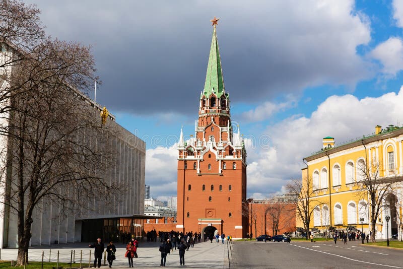 Kremlin and Trinity Gate Tower Entrance Stock Photo - Image of orthodox ...