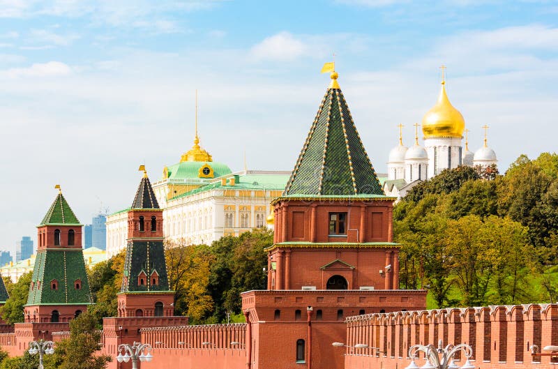 Moscow Kremlin wall stock image. Image of landscape, russia - 85335401