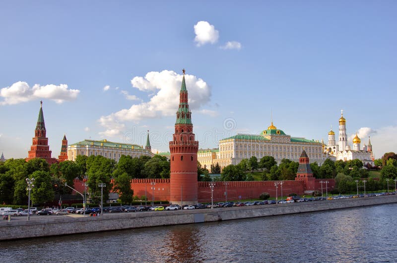MOSCOW KREMLIN stock image. Image of panorama, clouds - 84340387